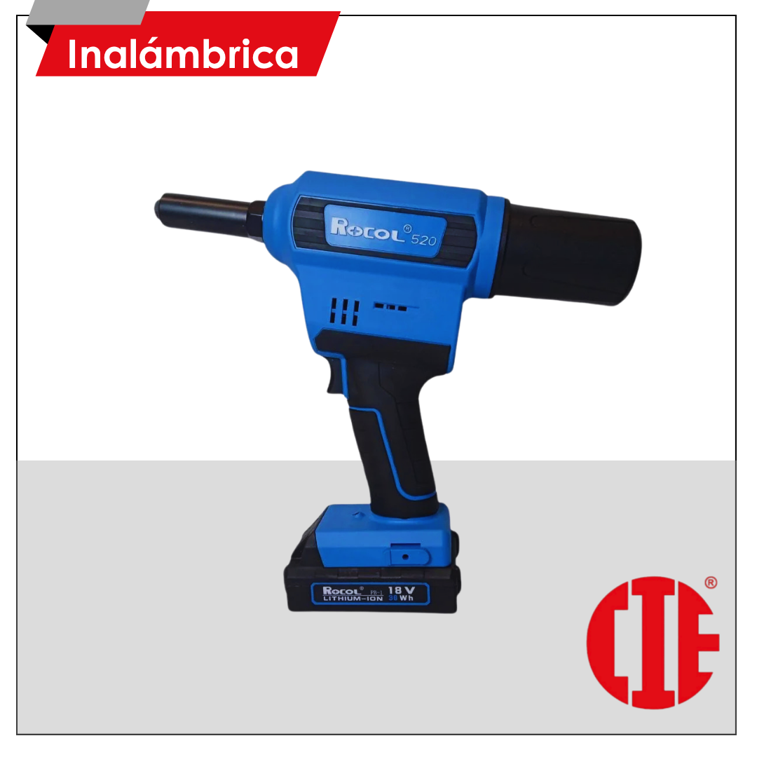 Remachadora Inalambrica RL-520 Rocol - CIE Compra en Linea